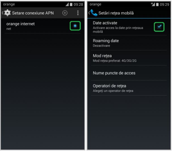 Care sunt setările de internet și cum se activează datele mobile pe ...